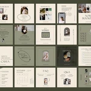 Instagram Post Template Green Instagram Template Instagram Post ...