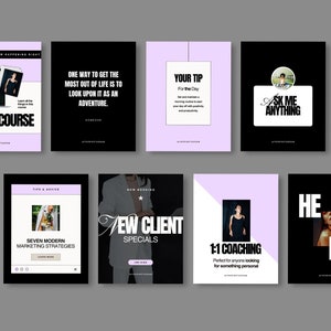 Bold Instagram Post Template: Marketing Canva Designs (50 Editable) - Etsy