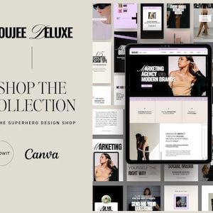 Bold Instagram Post Template: Marketing Canva Designs (50 Editable) - Etsy