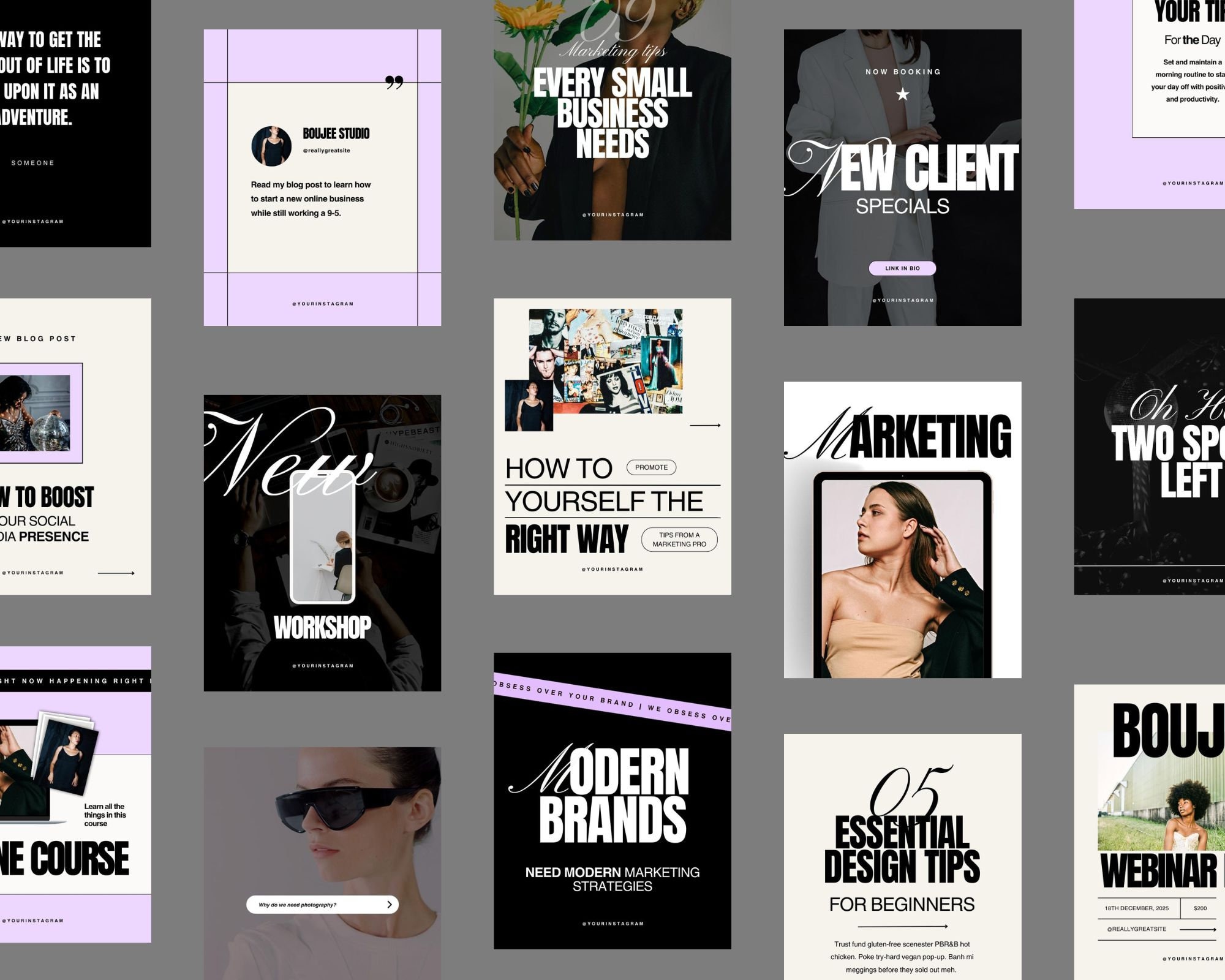 Bold Instagram Post Template Marketing Instagram Template - Etsy