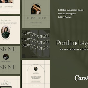 Instagram Post Template Green Instagram Template Instagram Post ...