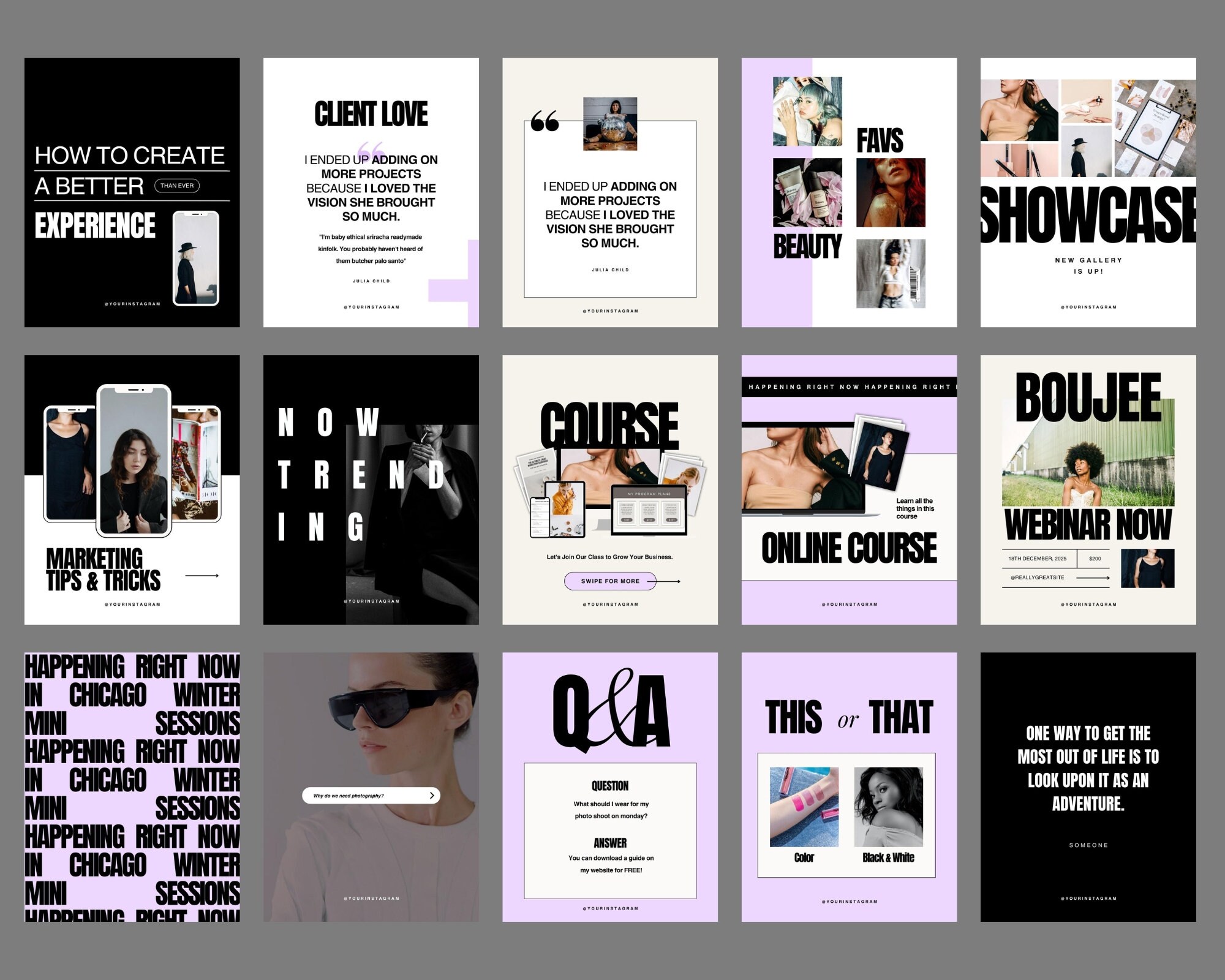 Bold Instagram Post Template Marketing Instagram Template - Etsy