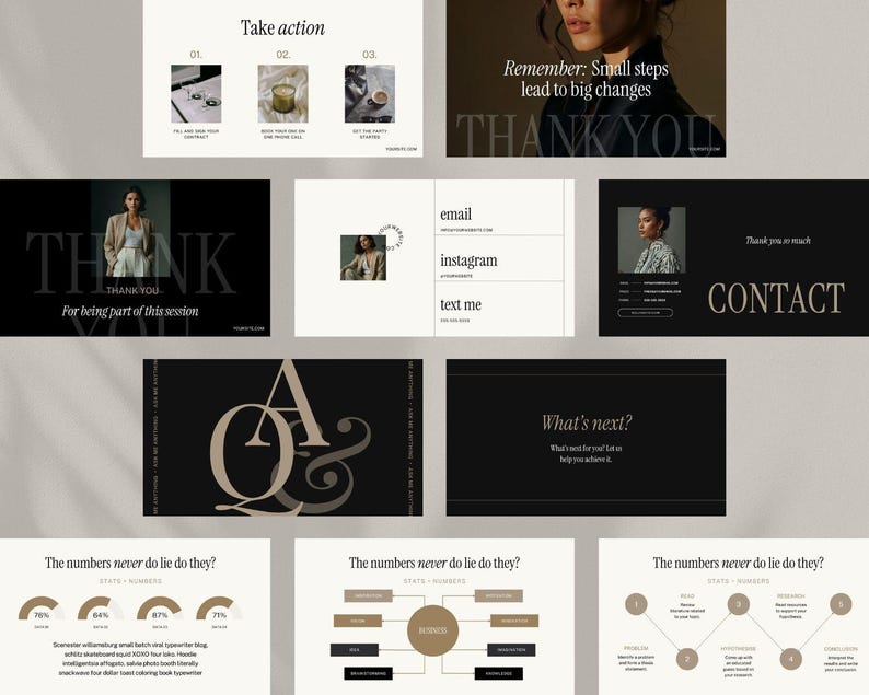 Webinar Presentation Template for Canva | 50-page Editable Slides for ...