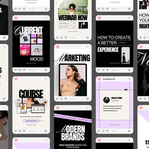 Bold Instagram Post Template Marketing Instagram Template - Etsy