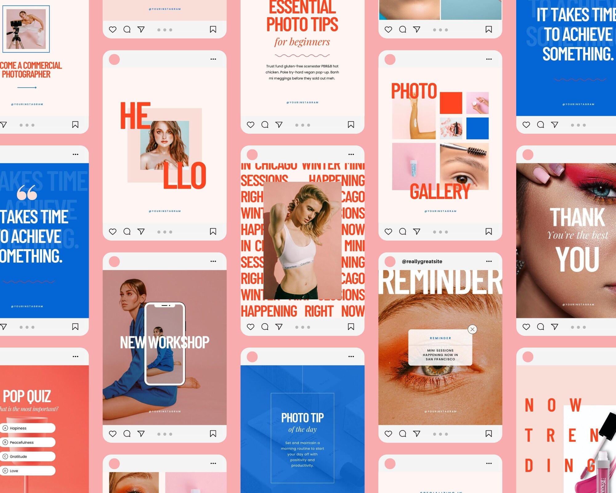 50 Bright Instagram Post Templates Photographer Instagram Template ...