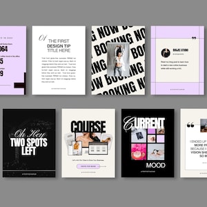 Bold Instagram Post Template: Marketing Canva Designs (50 Editable) - Etsy