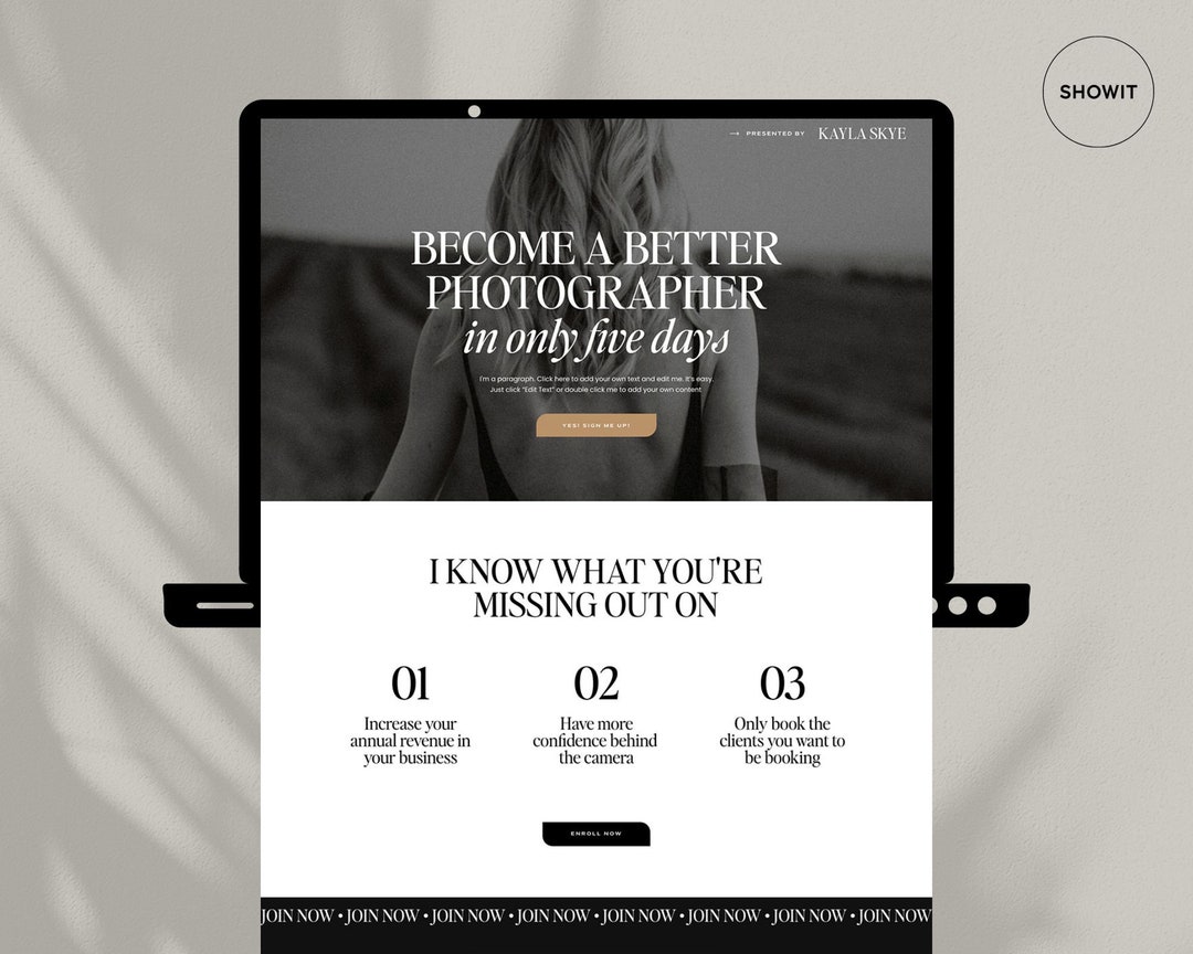 Showit Sales Page Template, Showit Website Template, Sales Page Website ... Showit Sales Page Template, Showit Website Template, Sales Page Website ...