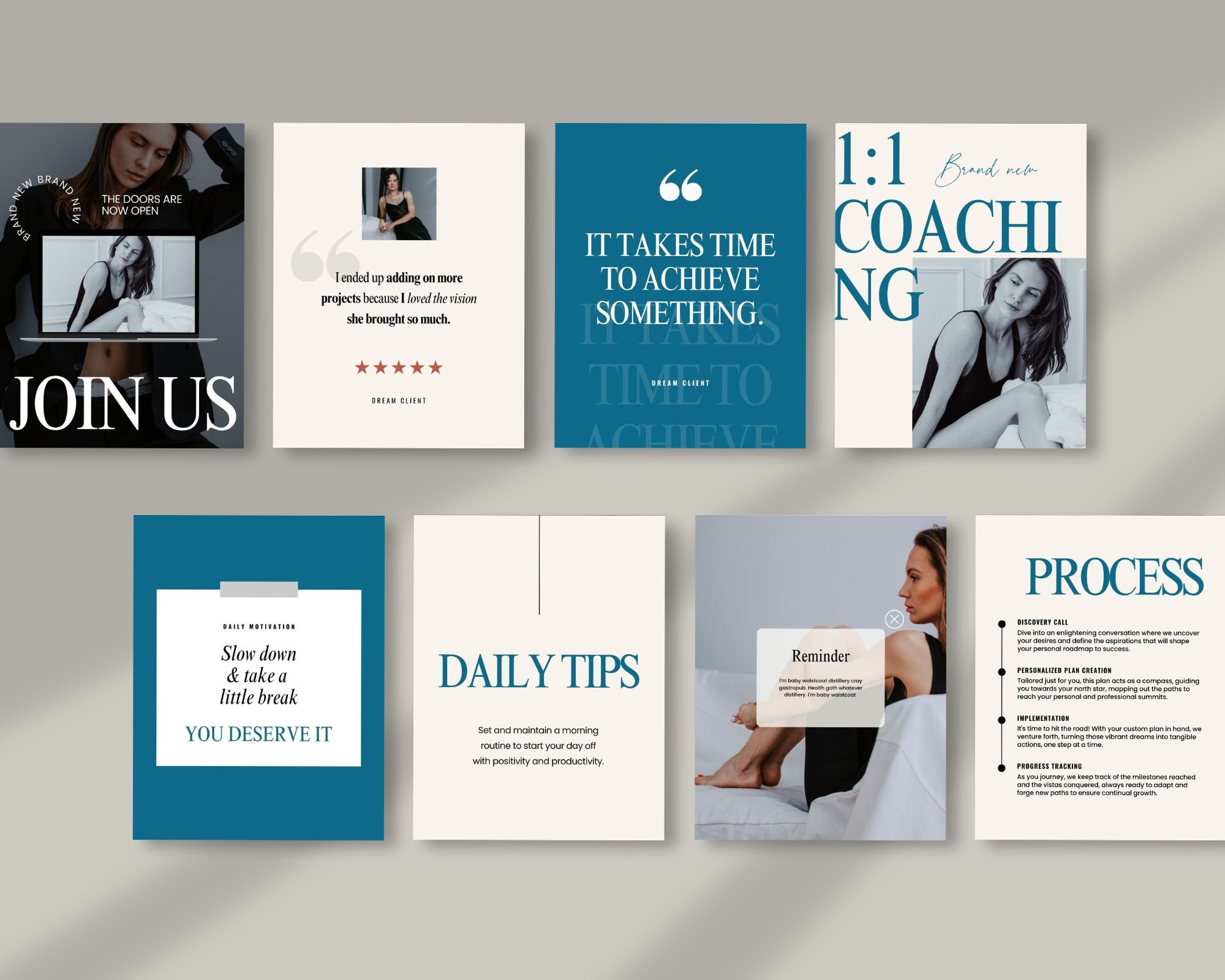50 Coach Instagram Posts Canva | Coach Instagram Template | Course ...