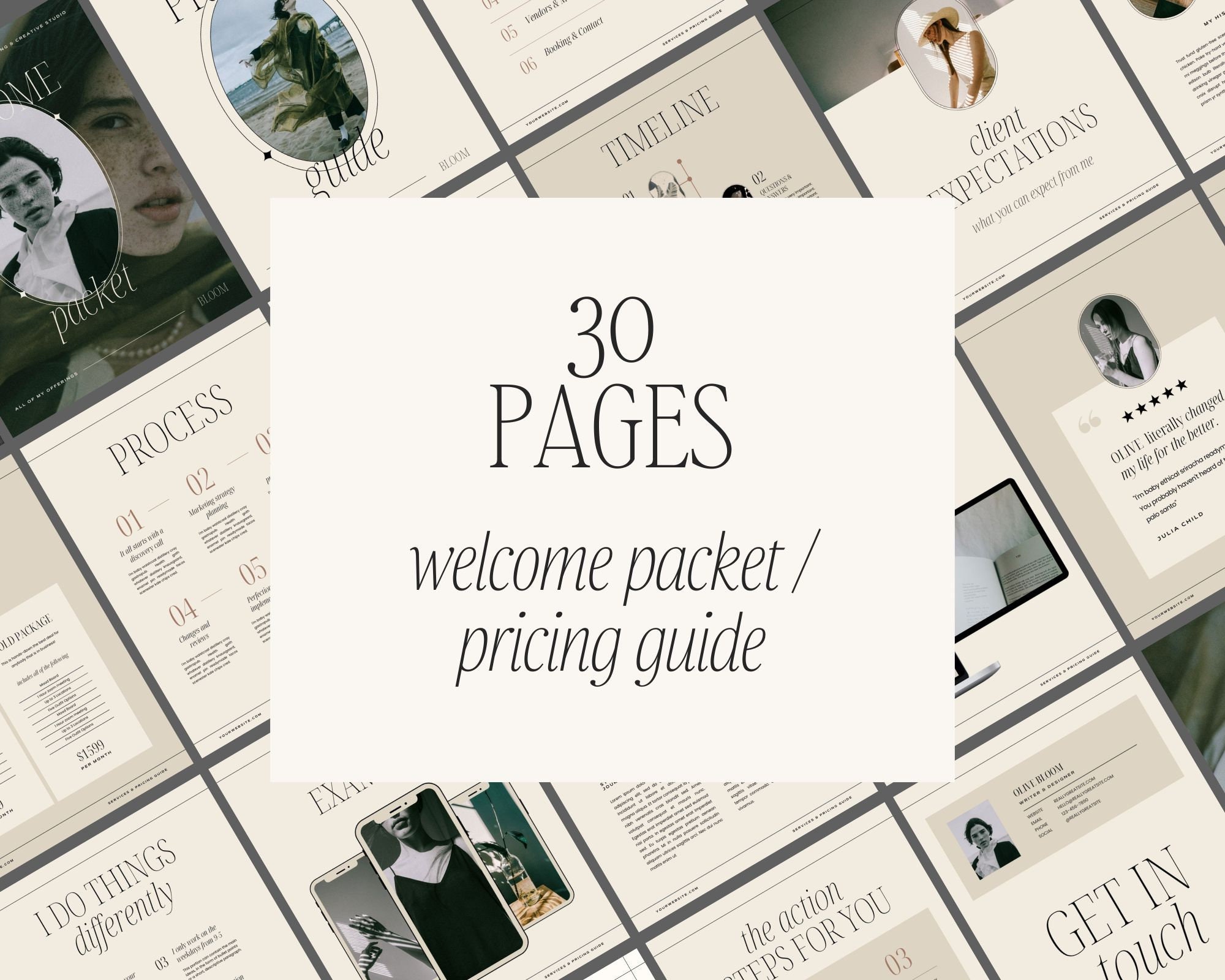 Client Welcome Packet Pricing Guide Coach Pricing Guide Template Luxury ...