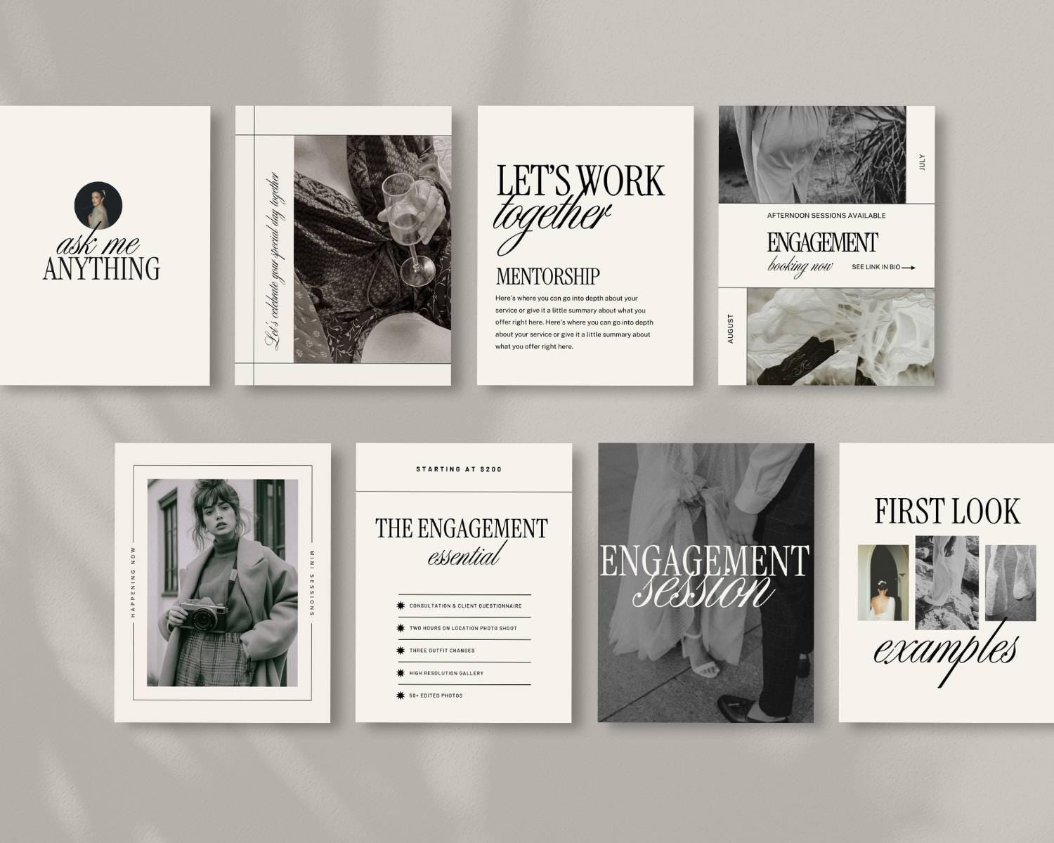 Wedding Photographer Canva Templates: Client Guide & Instagram Bundle ...