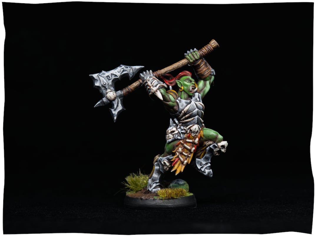 Ork / Halbork Barbarin / Abenteuer / Spieler Charakter / Bemalte ...