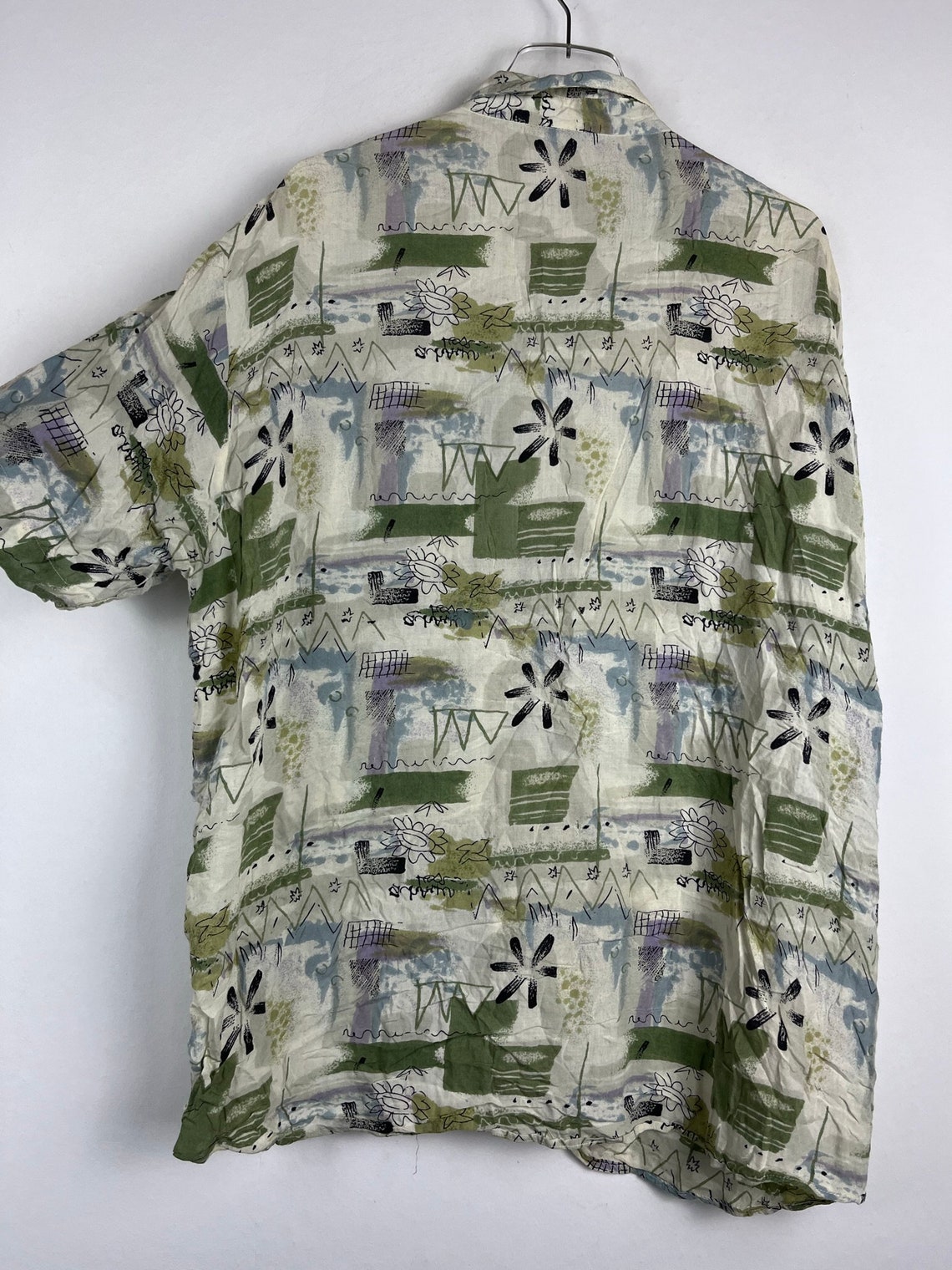 Vintage Short Sleeve Crazy Pattern Shirt Retro Men / Women / Unisex ...