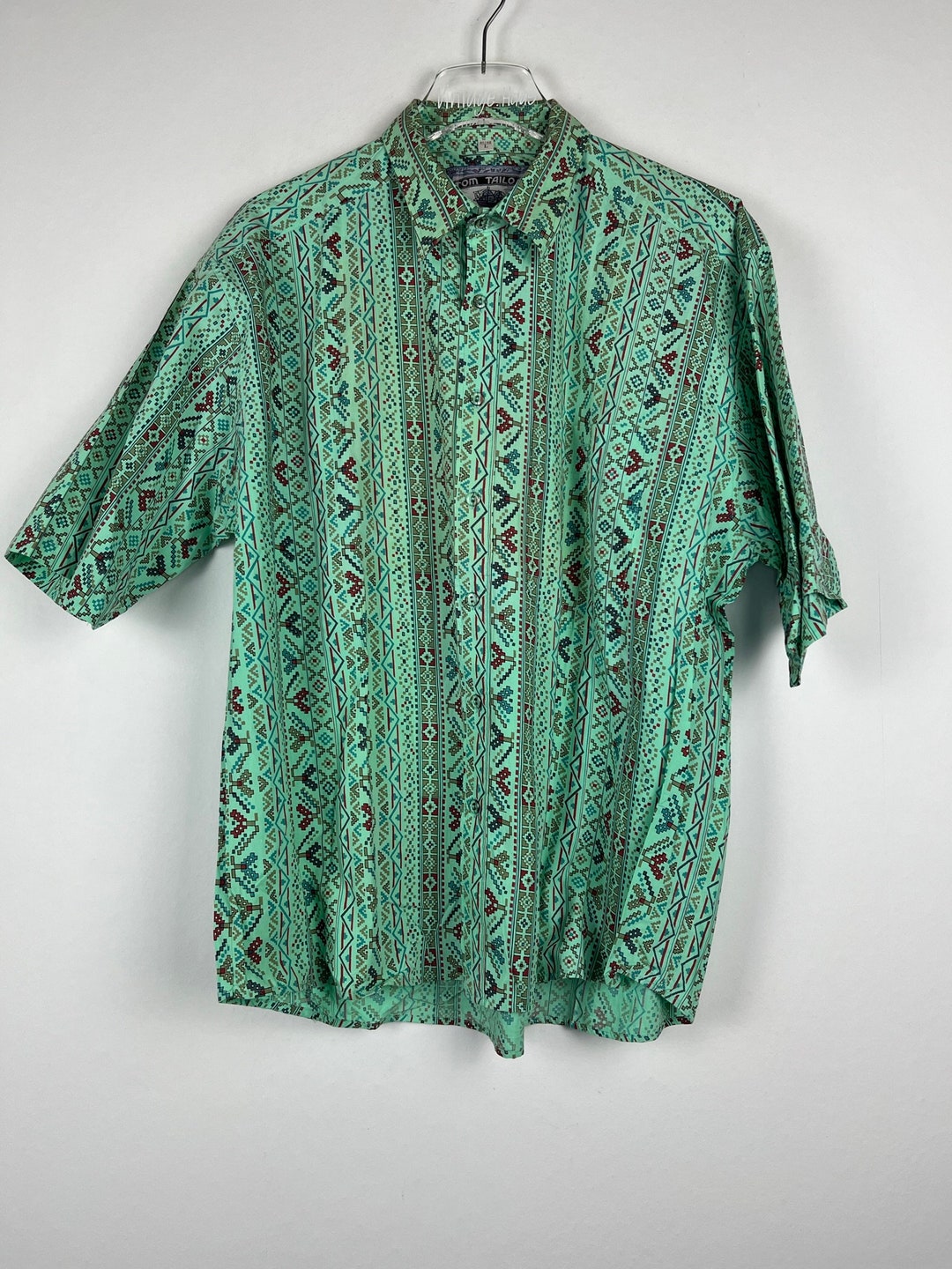 Vintage Short Sleeve Crazy Pattern Shirt Retro Men / Women / Unisex ...