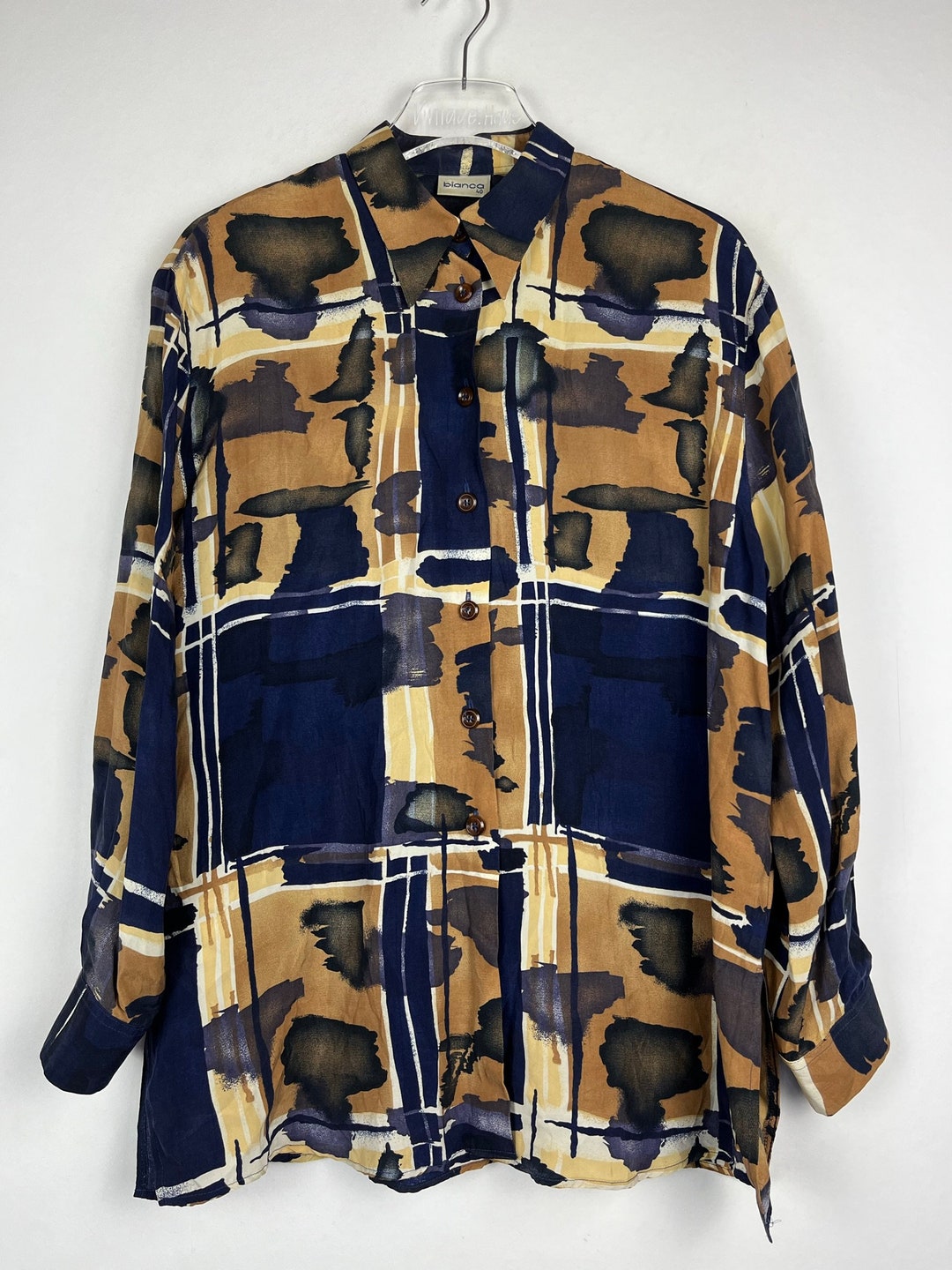 Vintage Long Sleeve Crazy Pattern Shirt Retro Men / Women / Unisex ...