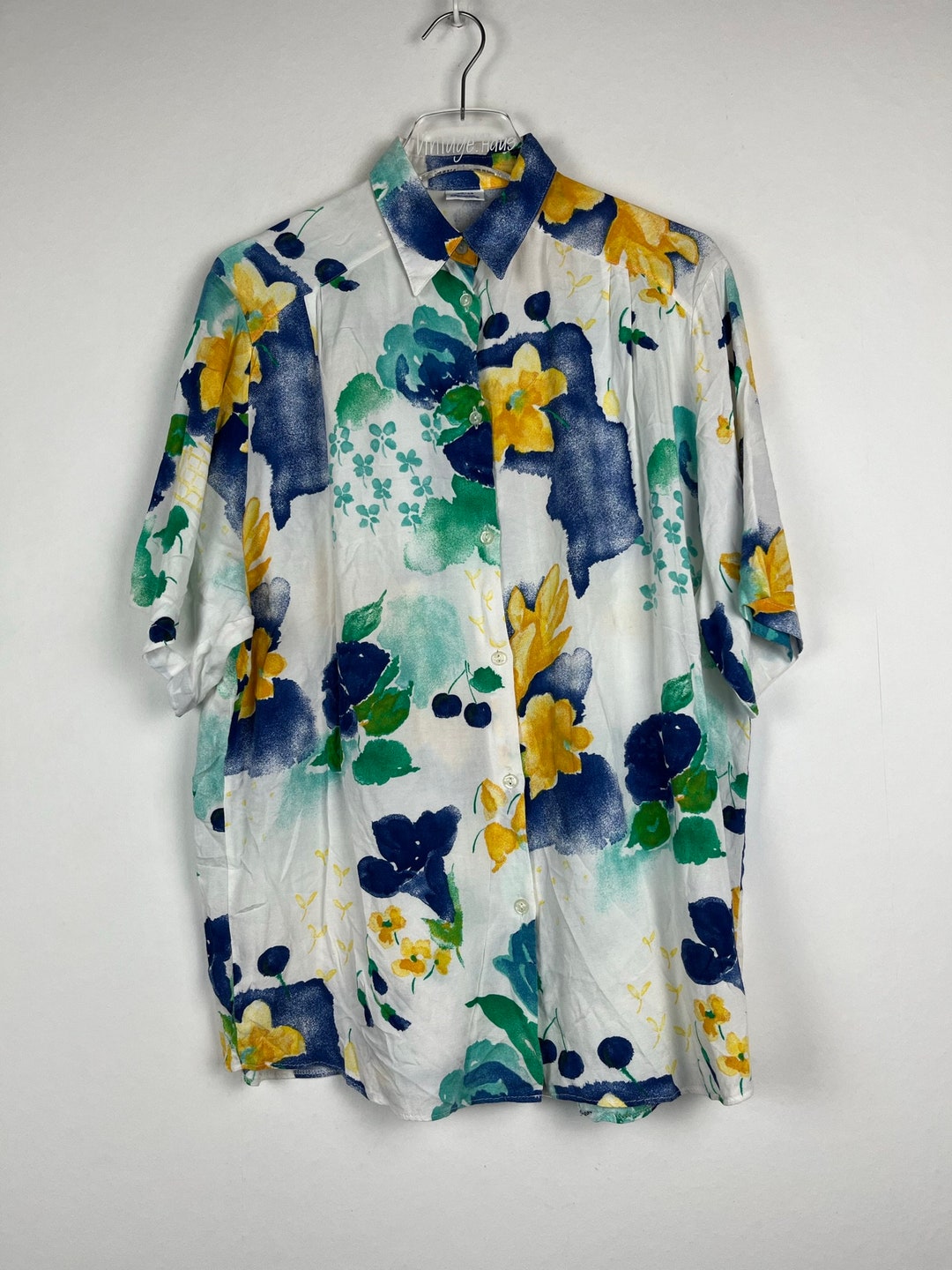 Vintage Short Sleeve Crazy Pattern Shirt Retro Men / Women / Unisex ...