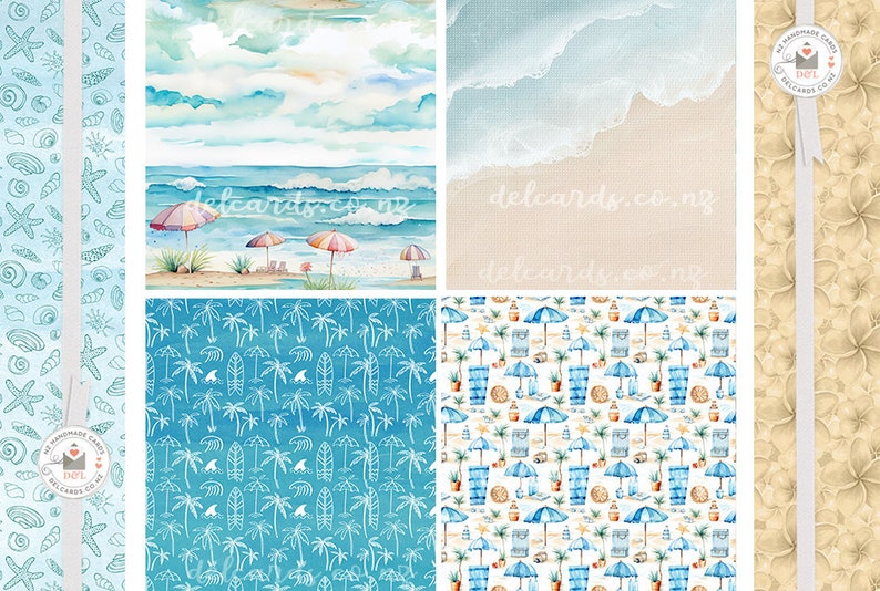 Digital Papers Pacific Patterns, Digital Scrapbooking Paper, Pacific Islands, Hawai, Beach ...