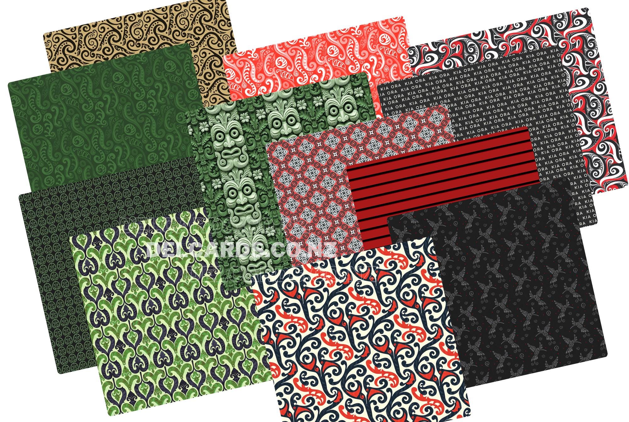 Maori Digital Paper Pack: Scrapbooking & Card Making (instant Download ...