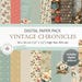 Vintage Chronicles Digital Paper Pack: Scrapbook Ephemera (digital ...
