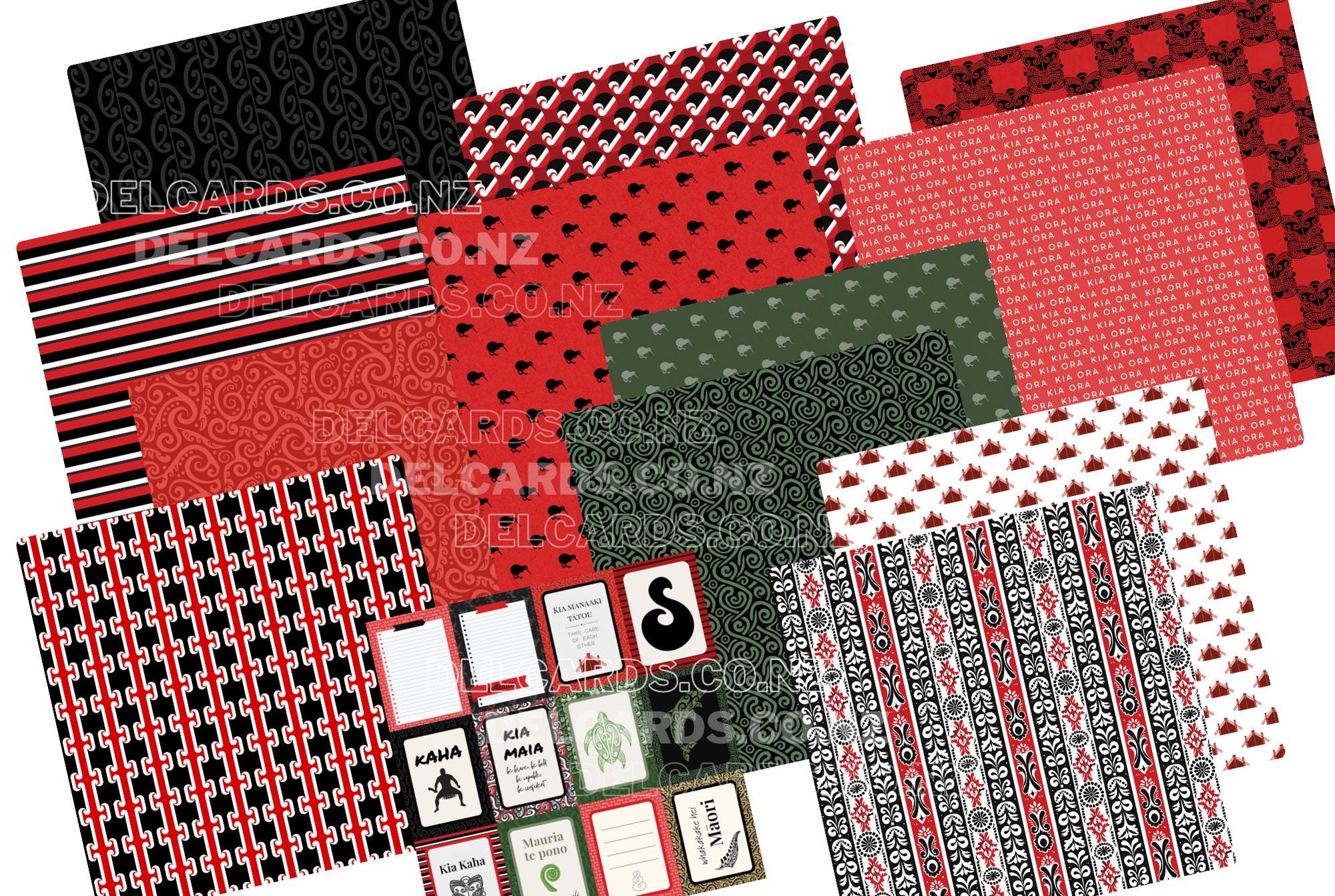 Maori Digital Paper Pack: Scrapbooking & Card Making (instant Download ...