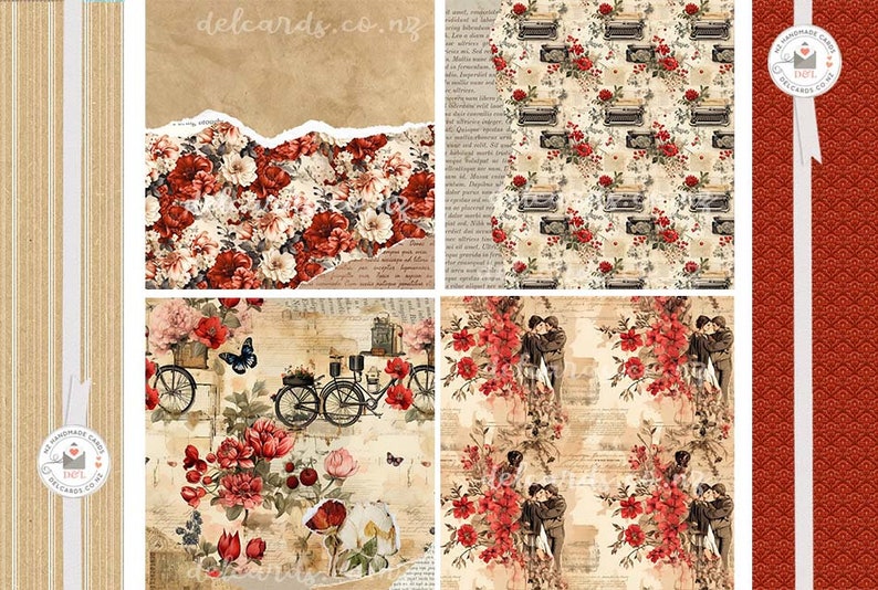 16 Digital Papers, Digital Scrapbooking Paper, Instant Download ...