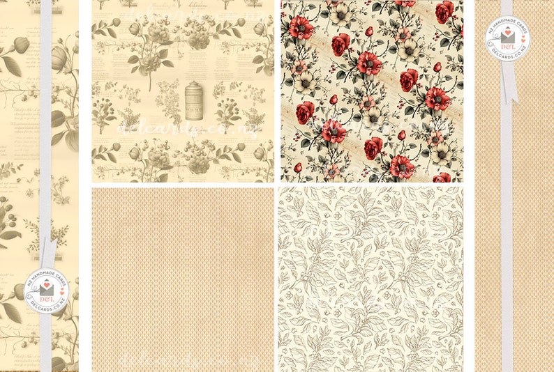 16 Digital Papers, Digital Scrapbooking Paper, Instant Download ...