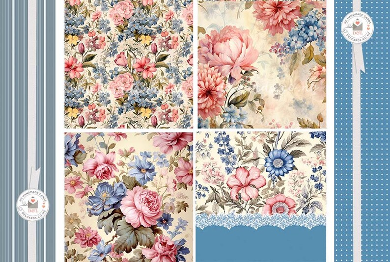 16 Digital Papers, Digital Scrapbooking Paper, Instant Download ...