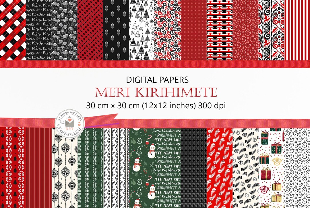 Maori Christmas Papers, Meri Kirihimete, Christmas Maori Illustrations ...