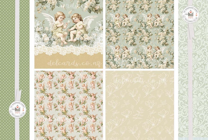 16 Digital Papers, Digital Scrapbooking Paper, Instant Download ...