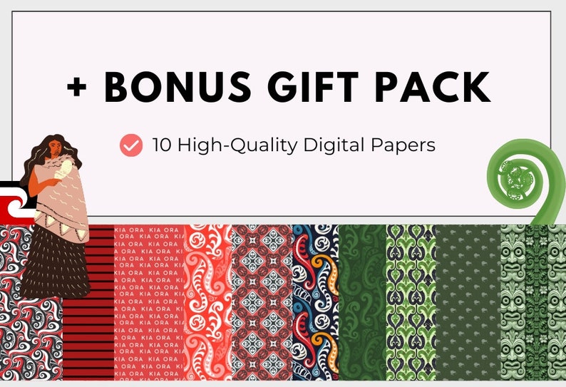 Maori Prints, Maori Papers, Maori Patterns, NZ Patten, Digital ...