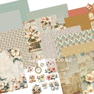 Vintage Chronicles Digital Paper Pack: Scrapbook Ephemera (digital ...