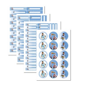 Kit imprimible etiquetas escolares Messi - Etsy México