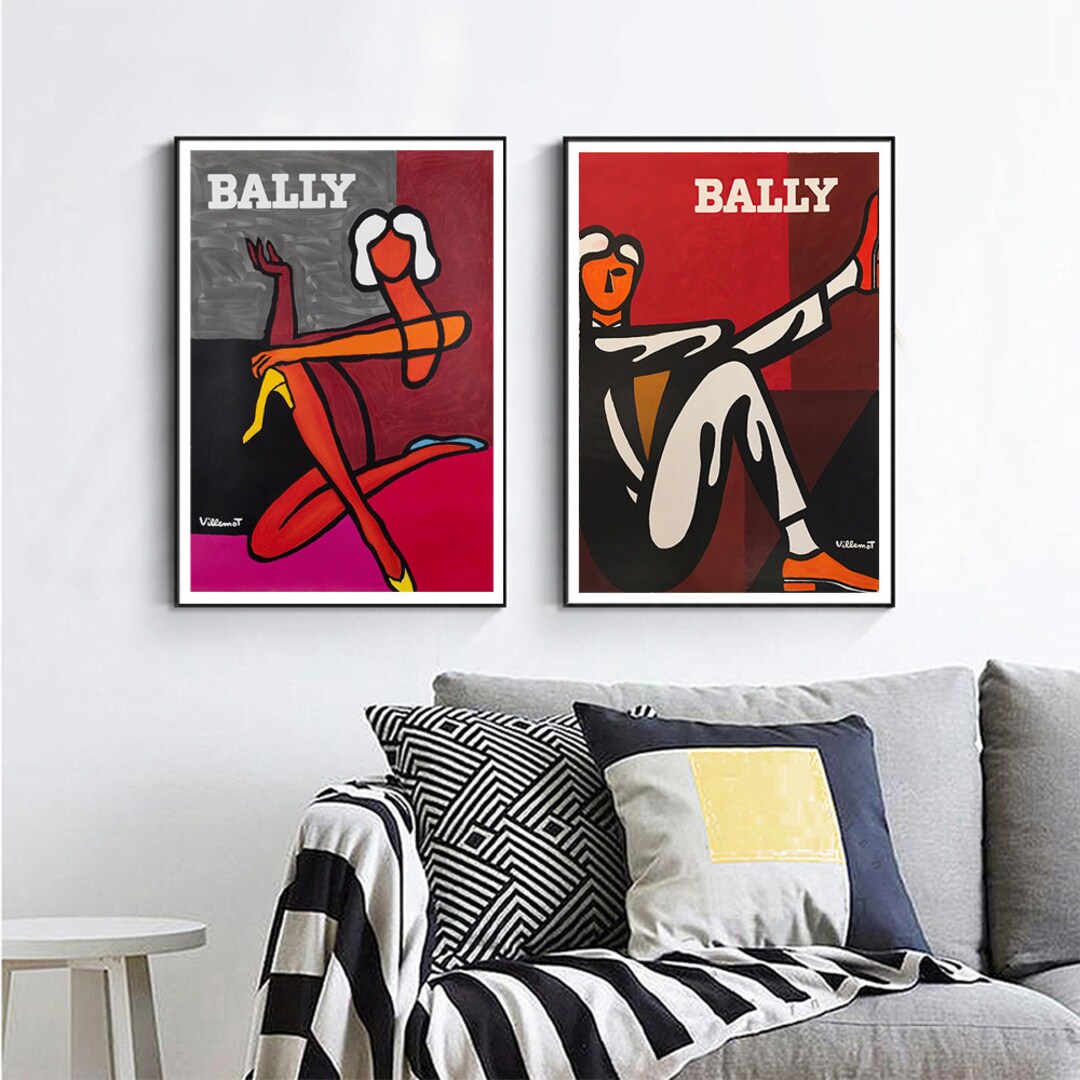 Framed Wall Art Decor, Fashion Bally, Set of 2 Prints, Canvas Print ...