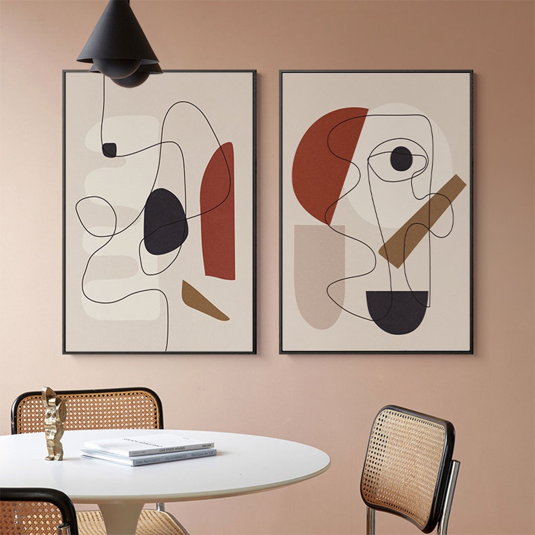 Abstract Line Art by Picasso 2 Set,home Decor and Gifts,living Room ...