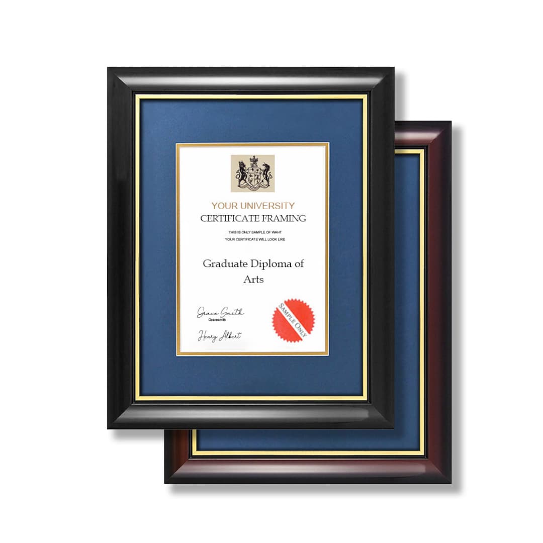 Handmade Certificate Framing With Double Mat, Customized Timber ...