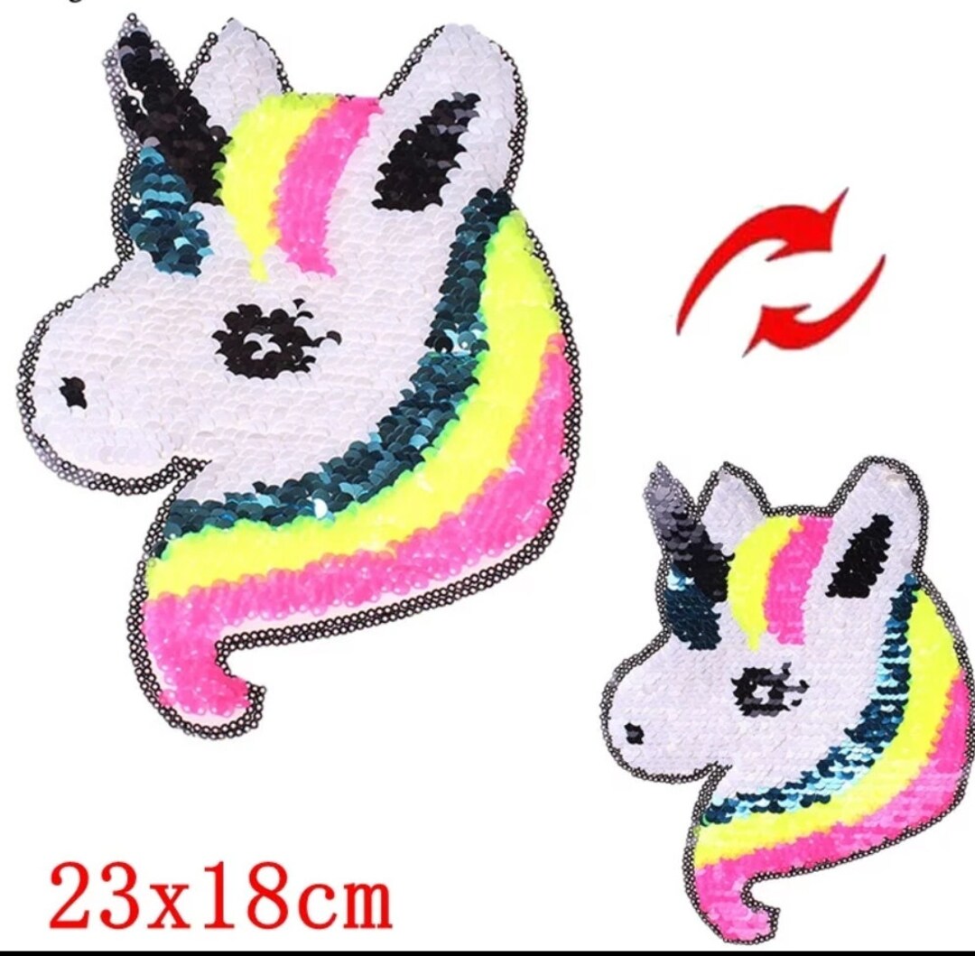 Unicorn Patches Sequin Unicorn Patches Rainbow Unicorn Patch Unicorn Appliques Sew on Patches ...