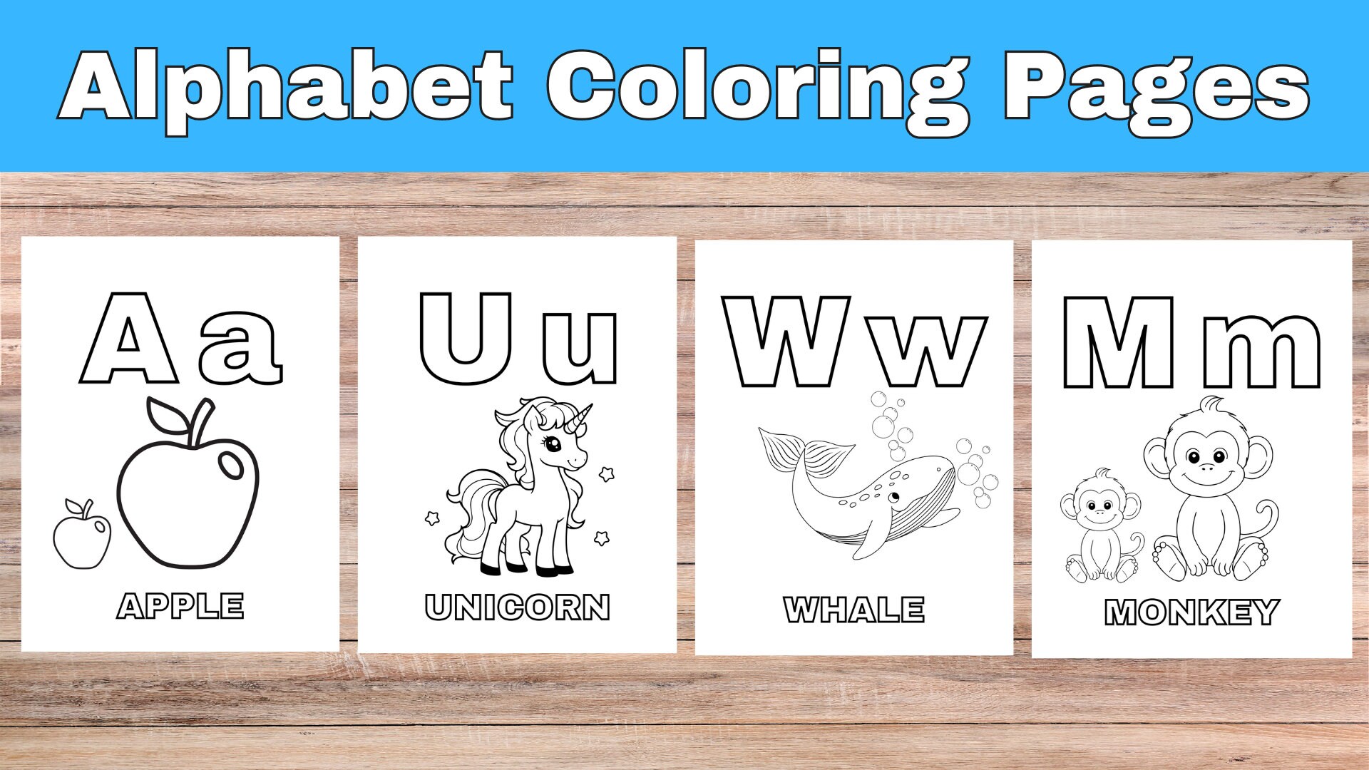 26 Printable Alphabet Coloring Pages for Preschool, Kindergarten Kids ...