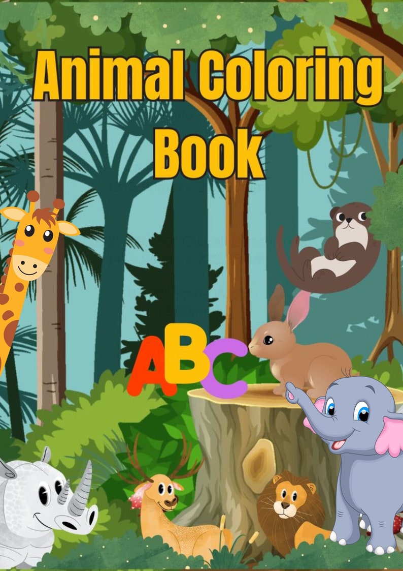 Cute Animal Coloring Pages for Kids 3-6, Toddlers, Preschoolers ...