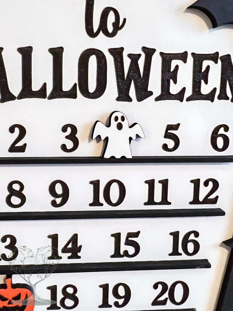 Spooky Halloween Countdown Ghost Coffin Pumpkin Bats - Etsy