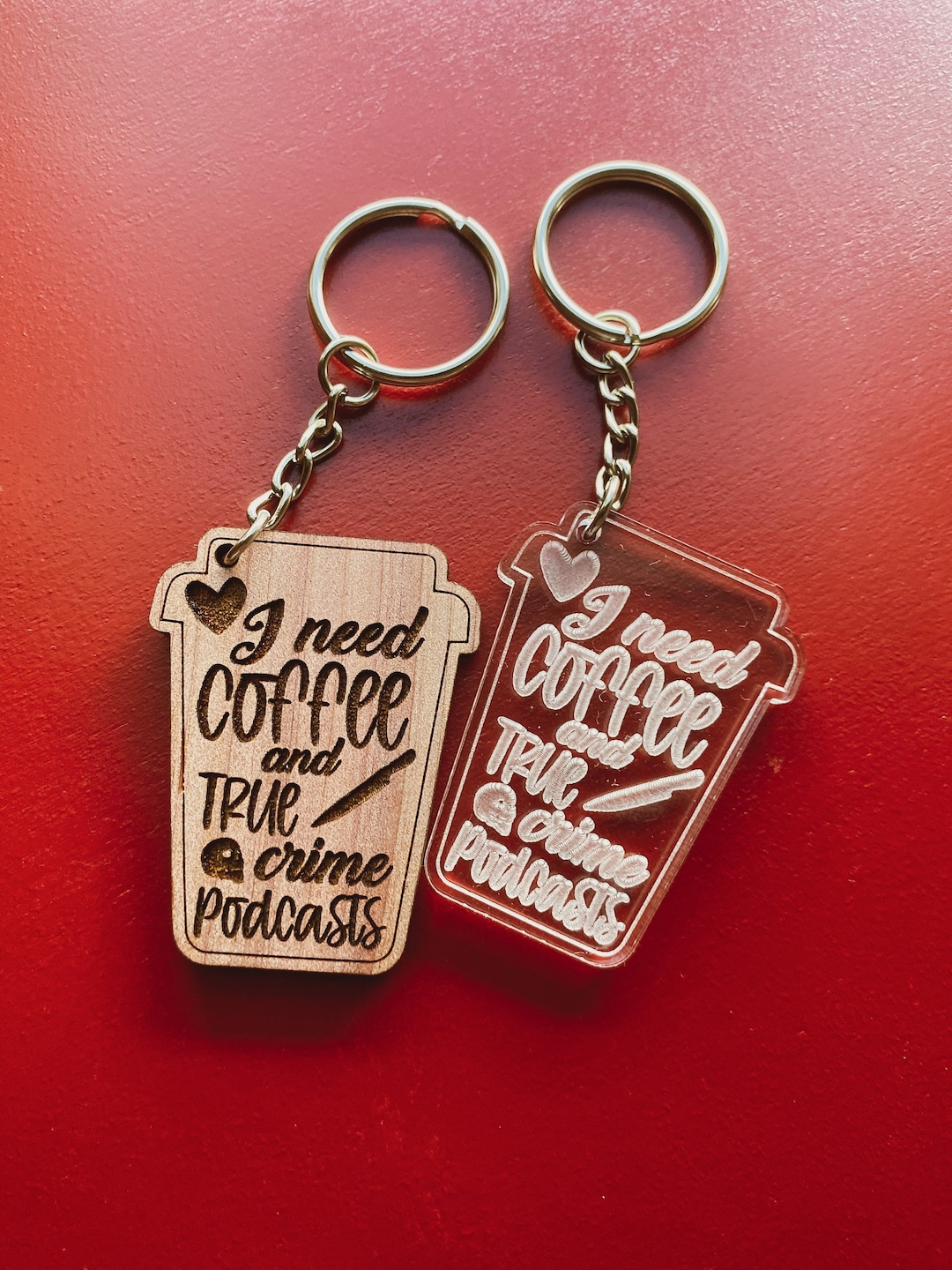 Coffee and True Crime Podcast Keychain True Crime Keychain - Etsy