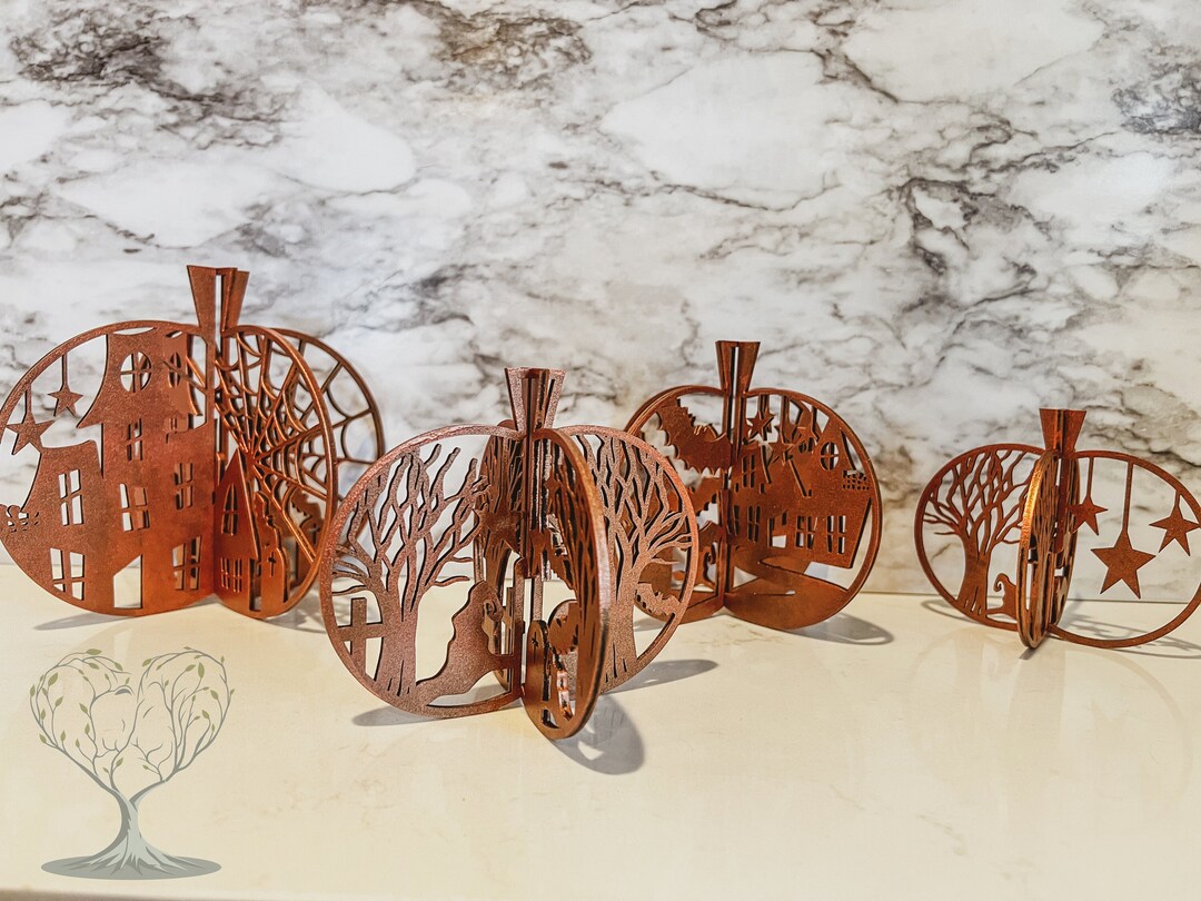 Pumpkin Shelf Sitter, Halloween Shelf Sitter, 3D Wooden Pumpkin Decor ...