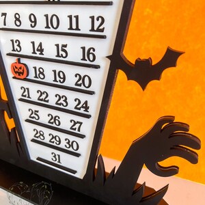 Spooky Halloween Countdown Ghost, Coffin, Pumpkin, Bats, Witch ...