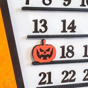 Spooky Halloween Countdown Ghost, Coffin, Pumpkin, Bats, Witch ...