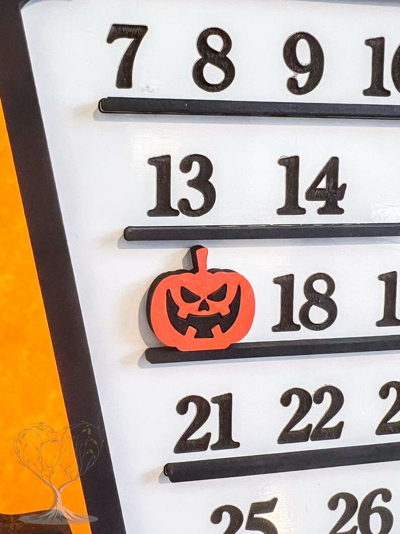 Spooky Halloween Countdown Ghost, Coffin, Pumpkin, Bats, Witch ...