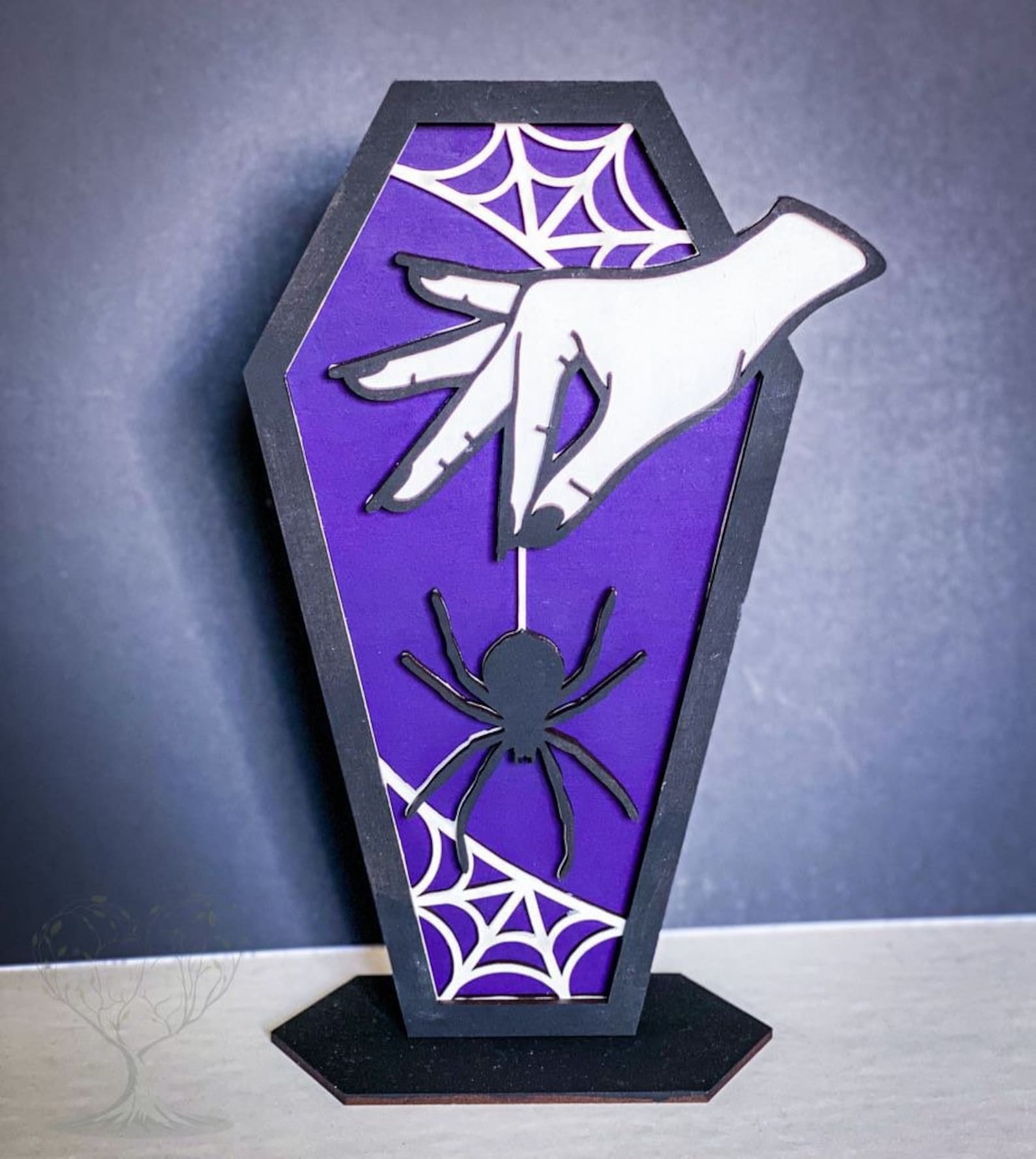 Spooky Halloween Coffin Decoration, Halloween Coffin Decor, Spider ...