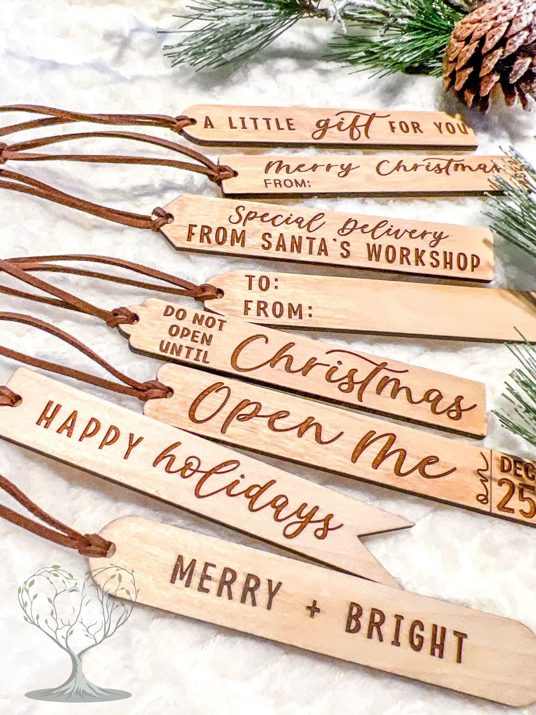 Gift Tags | Wooden | Christmas Stocking Tags | Christmas Tags | Santa ...
