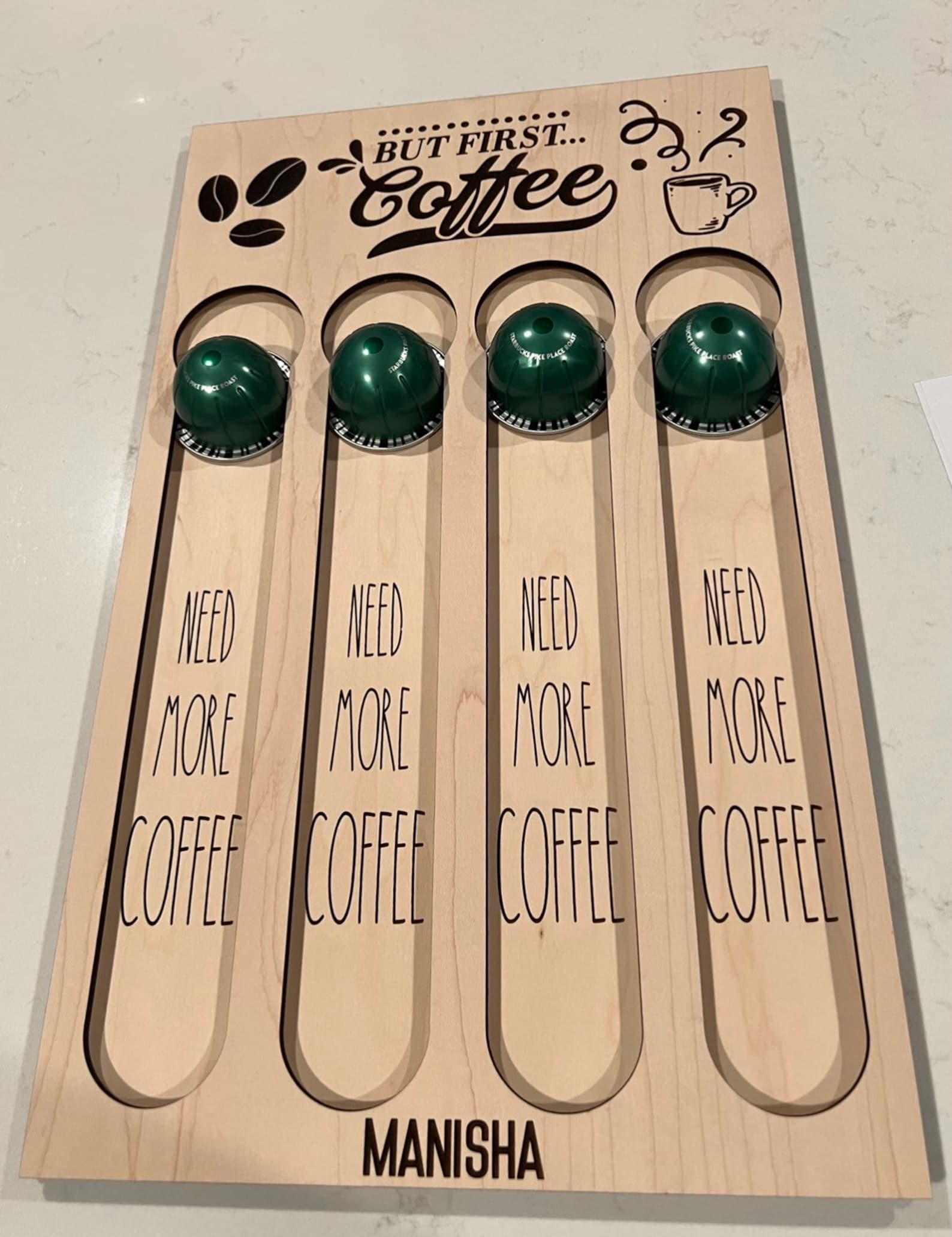 Custom Vertuo Coffee Pod Holder/wooden Nespresso Vertuo Pod - Etsy