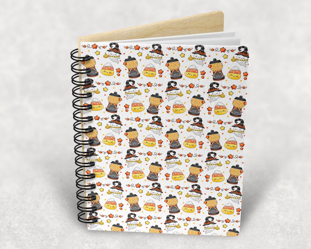 Halloween Candy Corn and Ghost Wooden Notebook - Adorable and Spooky ...