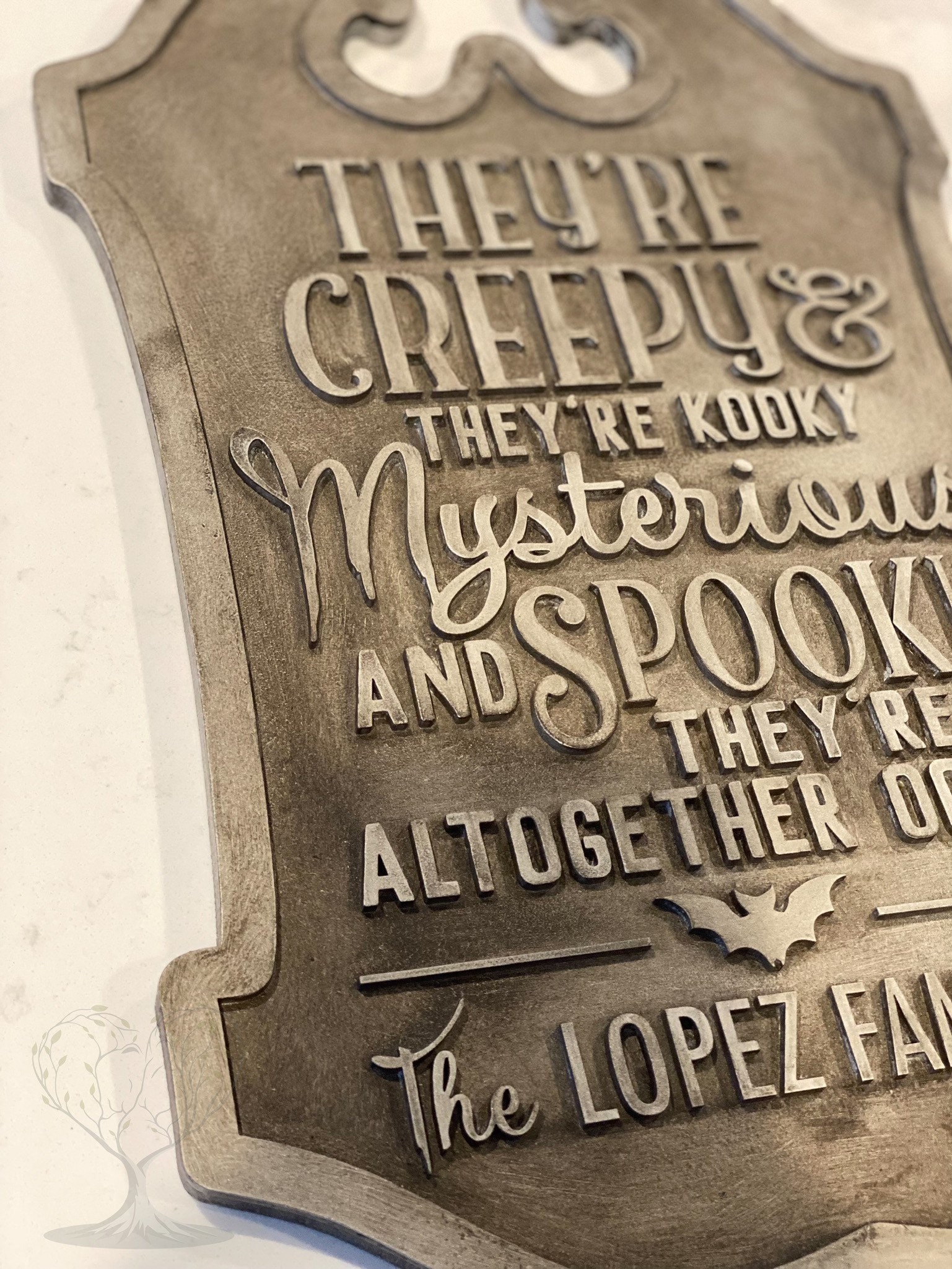 Creepy Kooky Halloween Sign, Personalized Wooden Halloween Home Decor ...