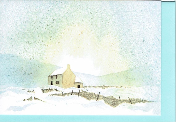 Winter Watercolour Card