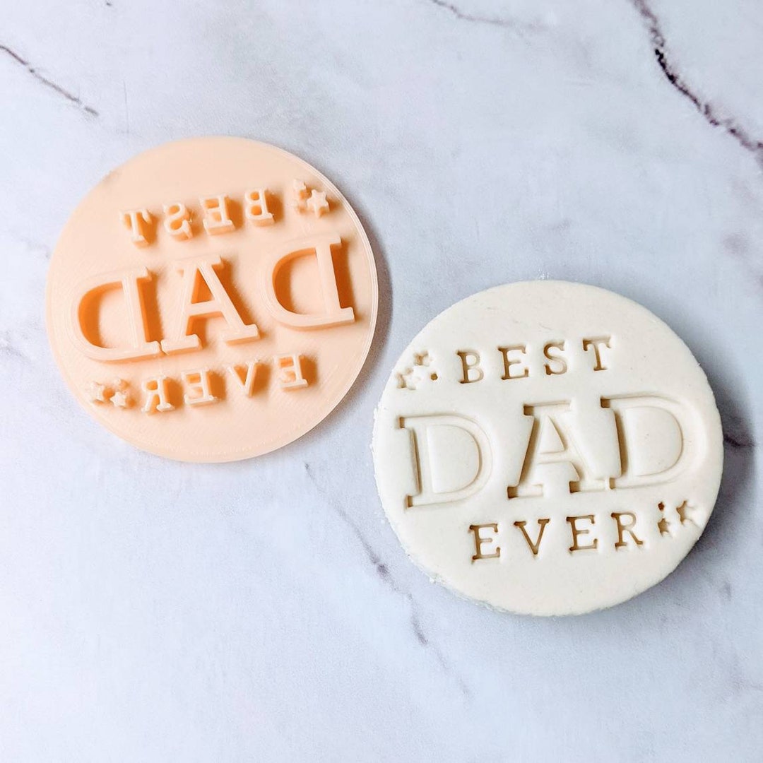 Best DAD Ever Father's Day Cookie Stamp Embosser - Etsy